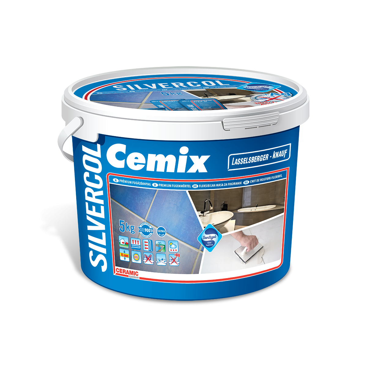 Cemix 8640 Silvercol Fugázó 1-15 mm, (CG2WA) bermudakék 5 kg | Lang ...